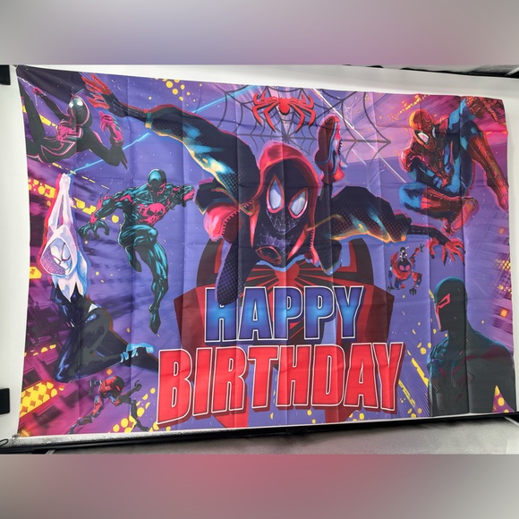 Party Supplies | Spider Man Happy Birthday Backdrop Banner 5x3ft | Poshmark